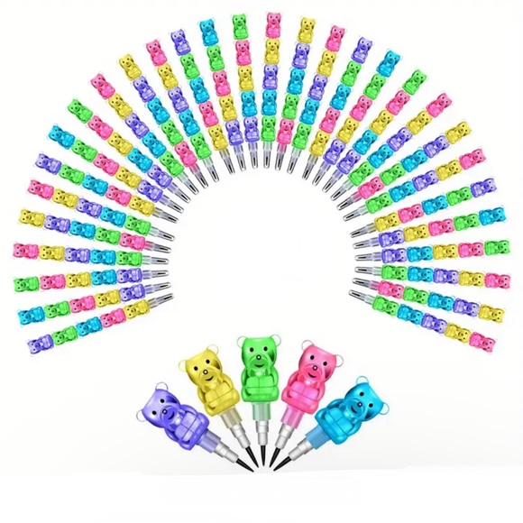 Office | 3 Packs Of 5 Stackable Teddy Bear Pencils | Poshmark